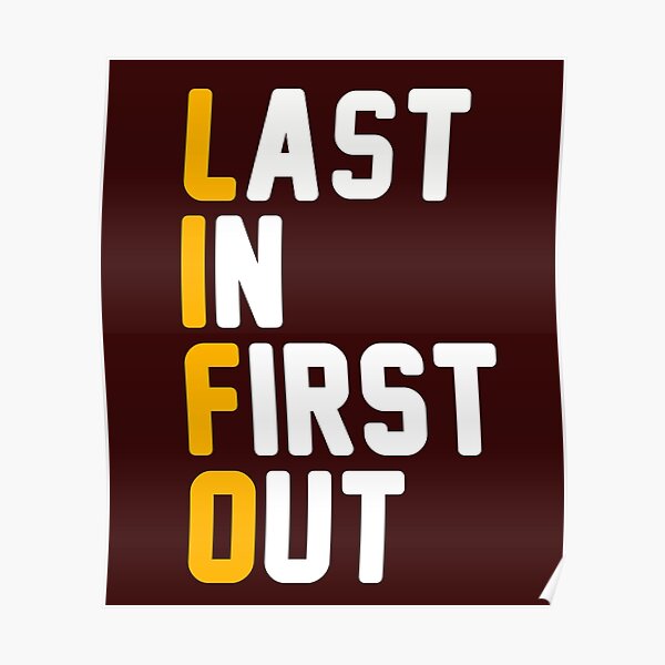 "LIFO (Inventory Accounting): last in first out" Poster for Sale by ...