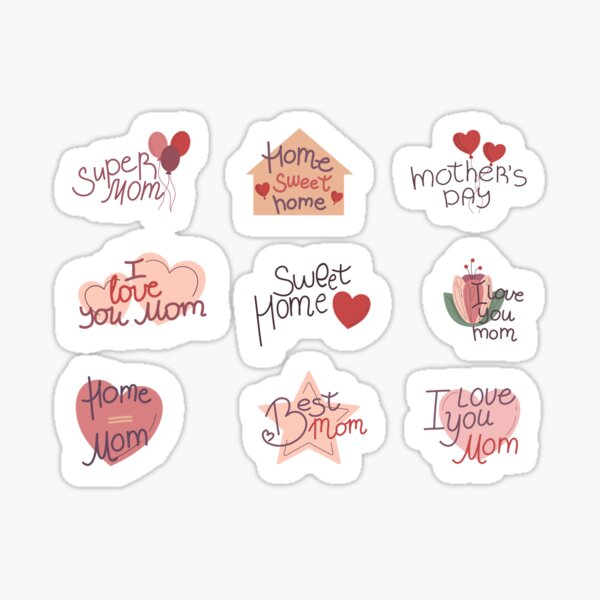"Mother's day Loving Mother Mama Mom Bundle" Sticker by Detered | Redbubble