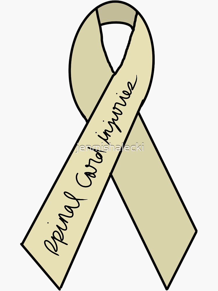 "Spinal Cord Injury Awareness Ribbon " Sticker for Sale by ...