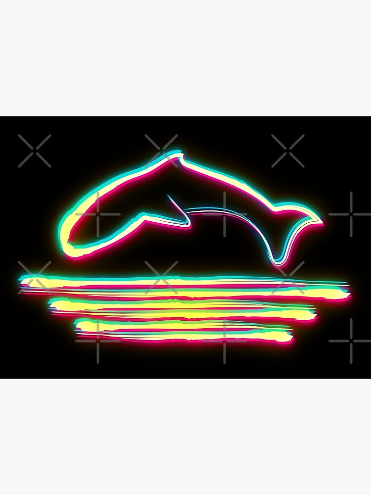 "Neon Dolphin" Poster for Sale by JCGair | Redbubble