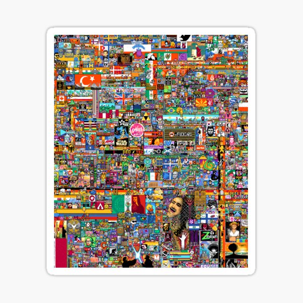 "r/place 2022 Reddit Place Official Final" Sticker by atlassabdou ...