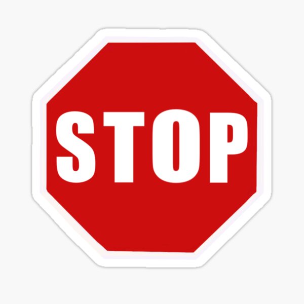 "Stop Sign Sticker" Sticker by ArtFactory5 | Redbubble