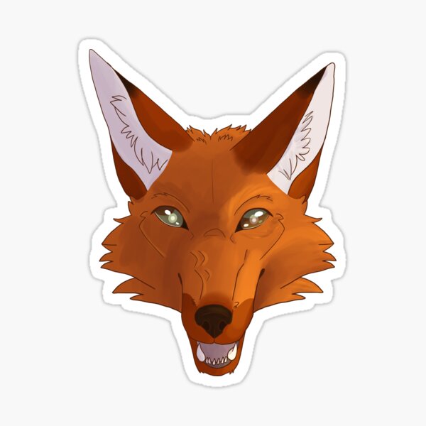 "Creepy Fox" Sticker by niightmaremode | Redbubble