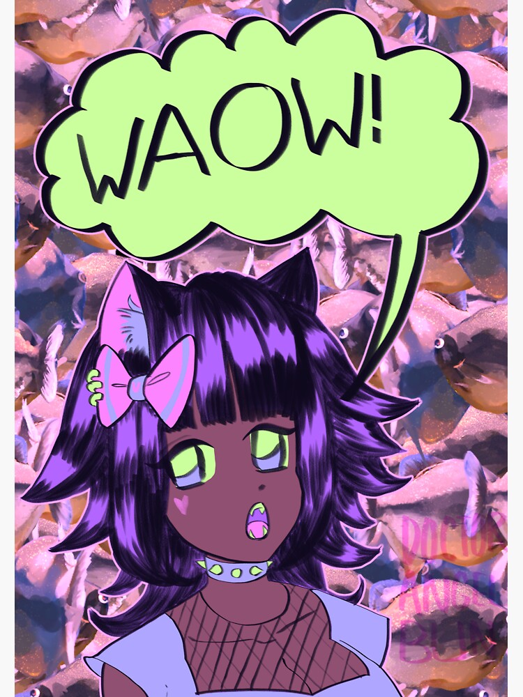 "Waow!" Sticker by DoctorAngelBun | Redbubble