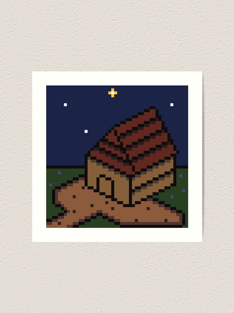 "Pixel Art Isometric Cabin" Art Print for Sale by BeanBunny | Redbubble