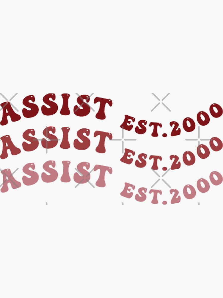 "ASSIST Wave Design" Sticker for Sale by AshDesigns-48 | Redbubble