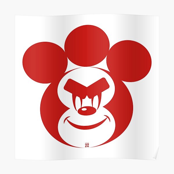 Póster «Cara de personaje gráfico Sly Mouse (rojo)» de FuRanKuStudio ...