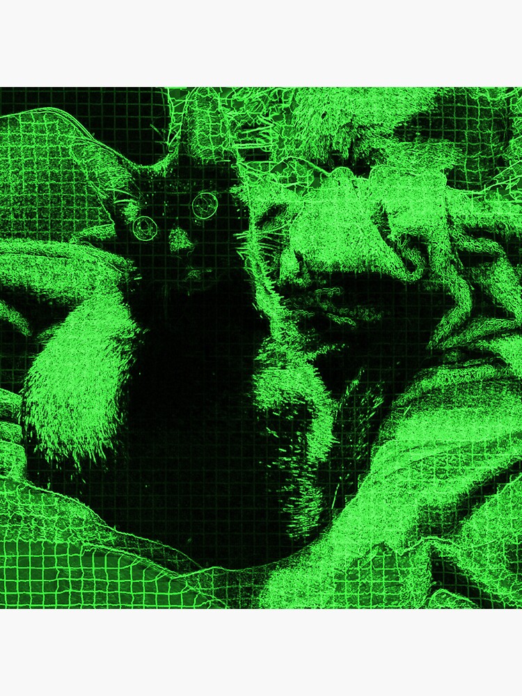 "Cat in the matrix" Sticker by ogskeltal | Redbubble