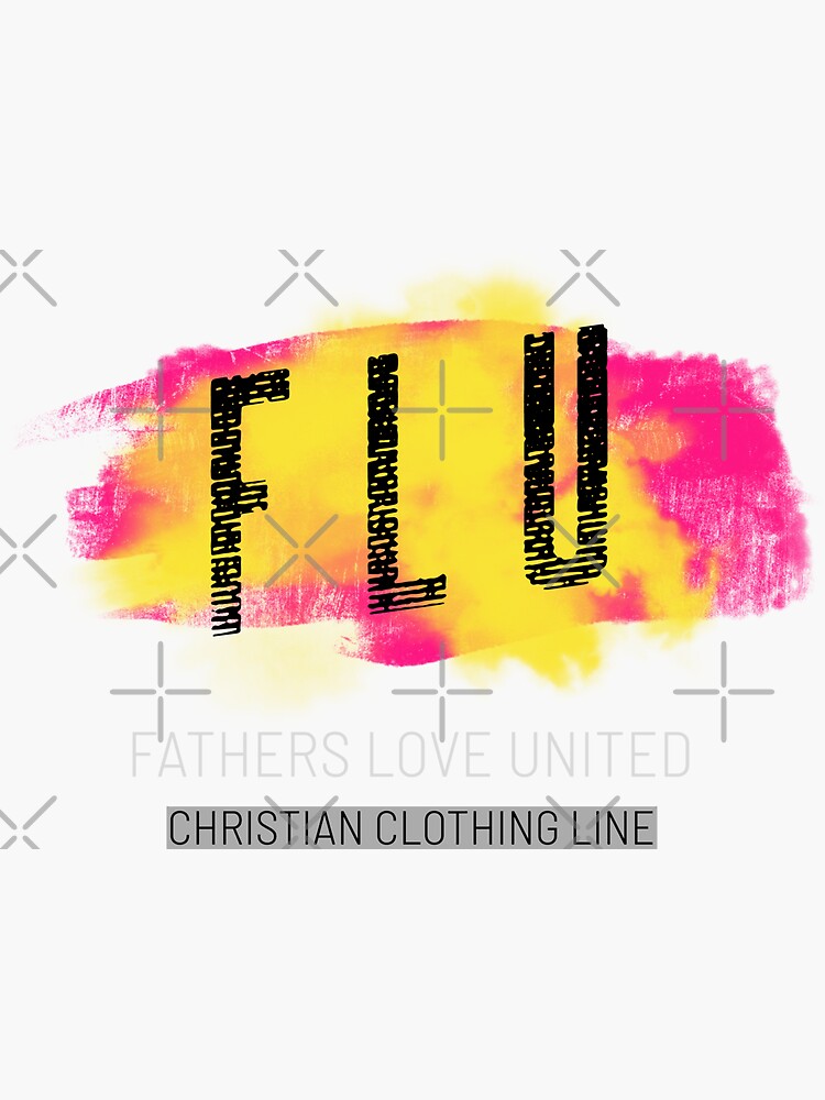 "FLU paint logo, Christian Clothing Line" Sticker by flu2022 | Redbubble