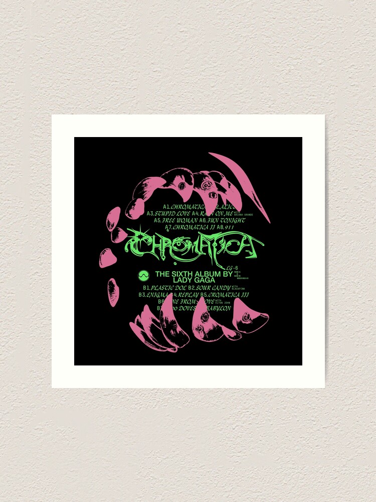 "Chromatica tracklist" Art Print for Sale by eyeorigin | Redbubble