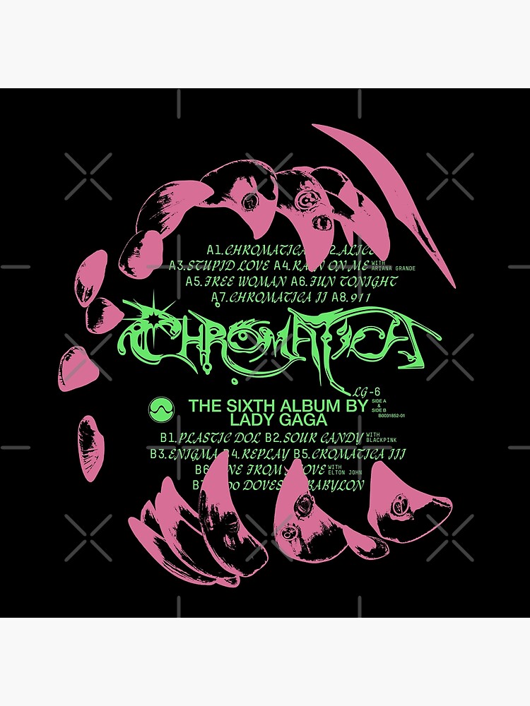 "Chromatica tracklist" Art Print for Sale by eyeorigin | Redbubble