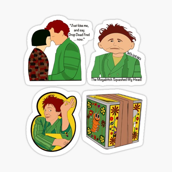 "Drop Dead Fred Originals " Sticker for Sale by SquirrelPants87 | Redbubble
