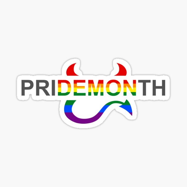 "Rainbow PRI DE MONTH" Sticker by TheCatHive | Redbubble
