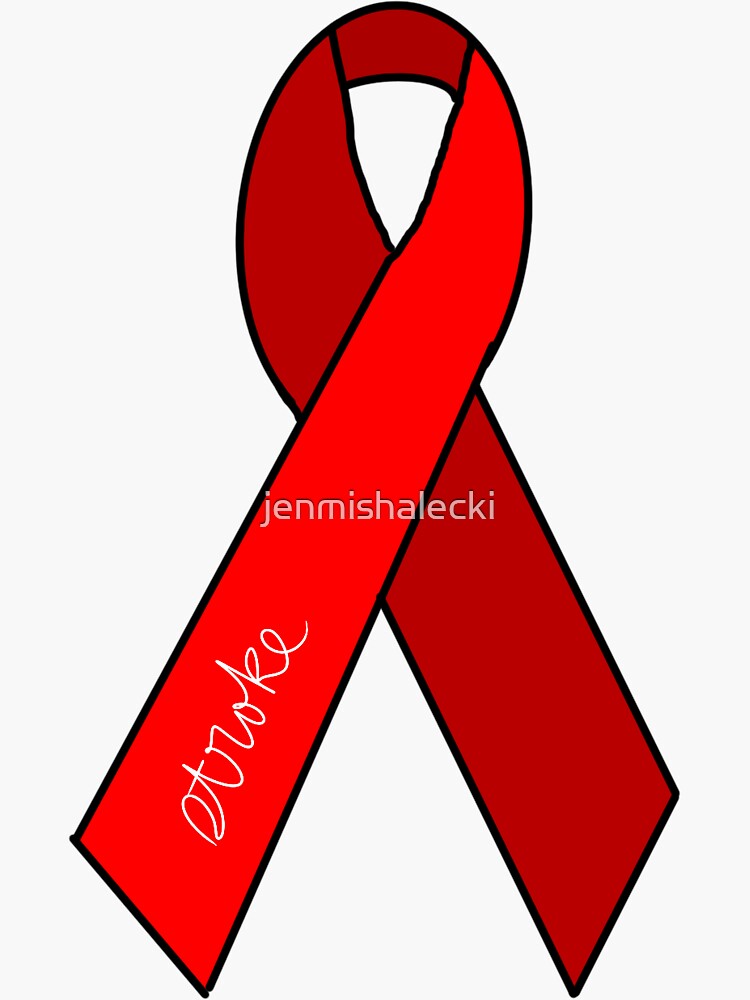"Stroke Awareness Ribbon " Sticker by jenmishalecki | Redbubble