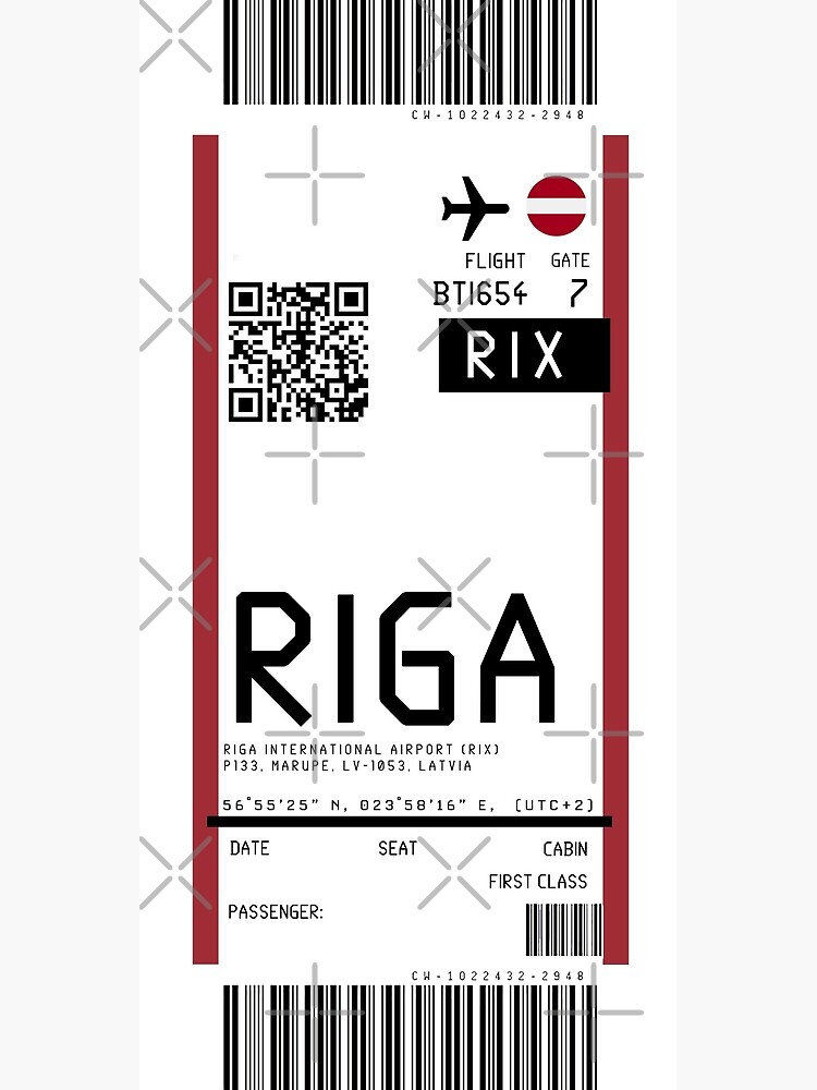 "Riga International Airport (RIX) Boarding Pass rickrolled" Art Print ...