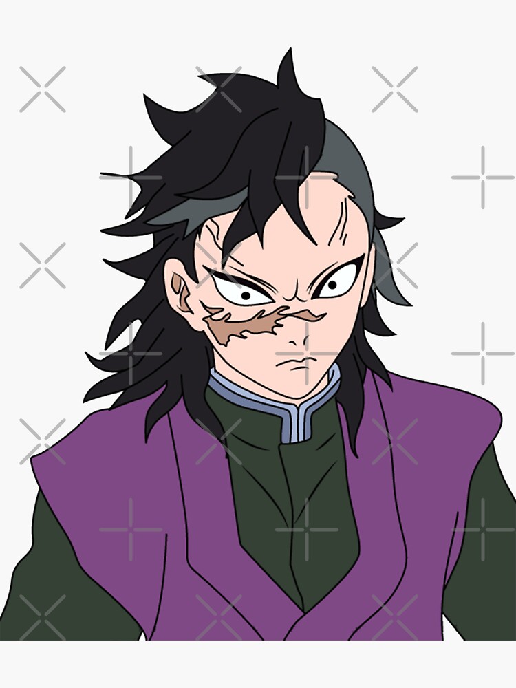 "f Genya Shinazugawa - Kimetsu No Yaiba" Sticker by LittleDelta | Redbubble