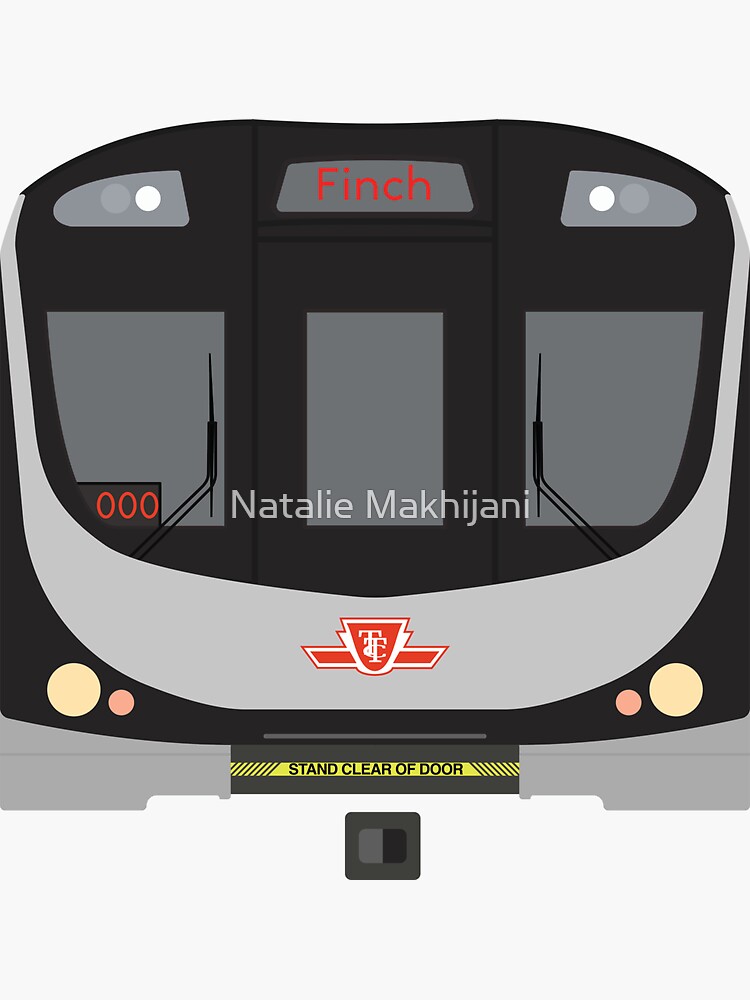 "TTC Toronto Rocket Subway Train" Sticker for Sale by CVMakhijani ...