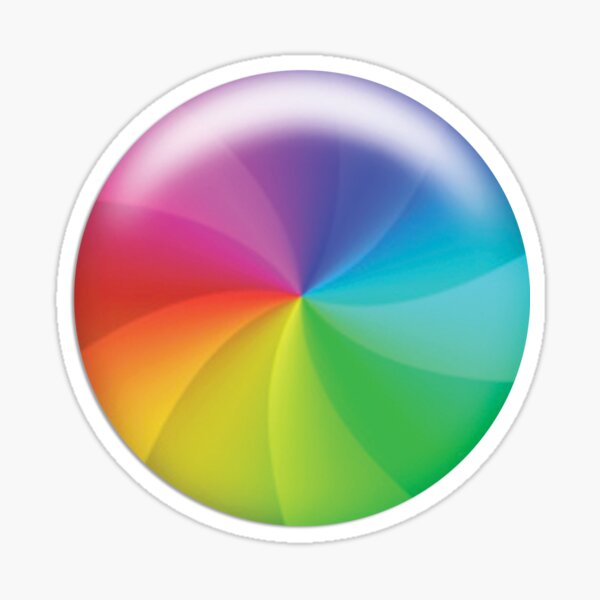"Rainbow Wheel of Death!" Sticker by Geronimojo | Redbubble