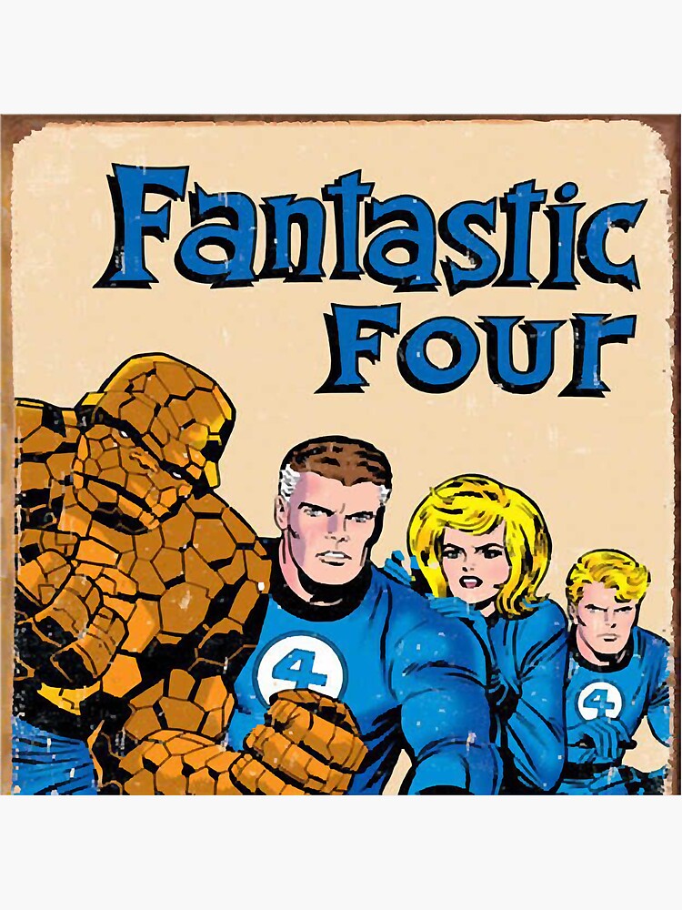 "The Fantastic Four " Sticker for Sale by jarettexistence | Redbubble