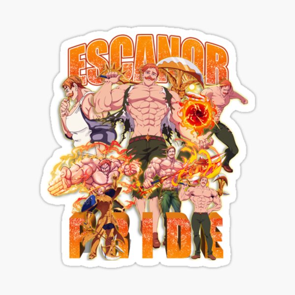 "Escanor - Seven Deadly Sins" Sticker by nijerzhou | Redbubble