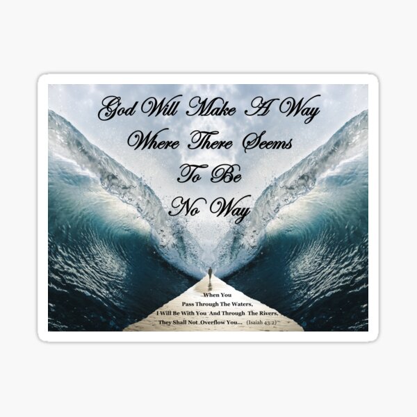 "God Will Make A Way" Sticker by FaithFocusUSA | Redbubble
