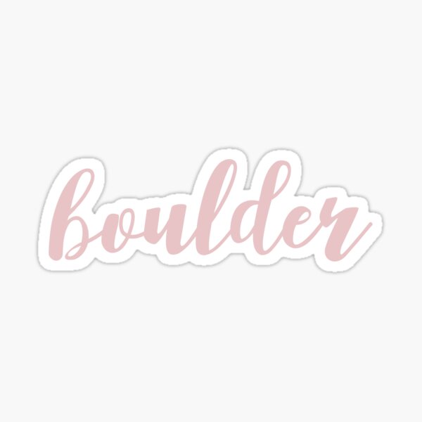 "boulder" Sticker for Sale by hcpeck | Redbubble