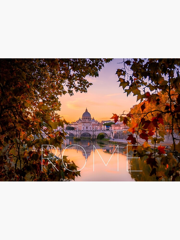 "The Angel Bridge In Sunset In Rome Vatican City " Poster for Sale by w ...
