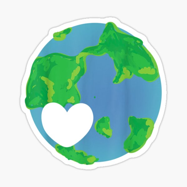 Pegatina «Camisa del amor del día de la tierra camiseta terrosa del ...