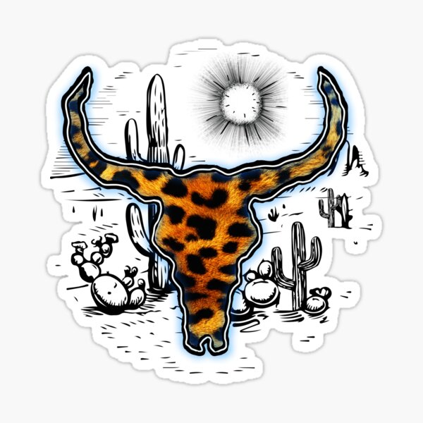 " bull skull with horns" Sticker by sergiuvechiu | Redbubble