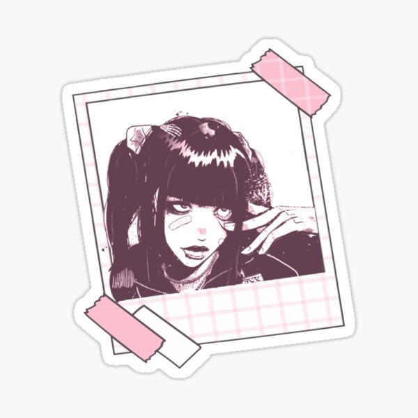 "Cute anime aesthetic - emo girl Classic ." Sticker by dycheszxvanh ...