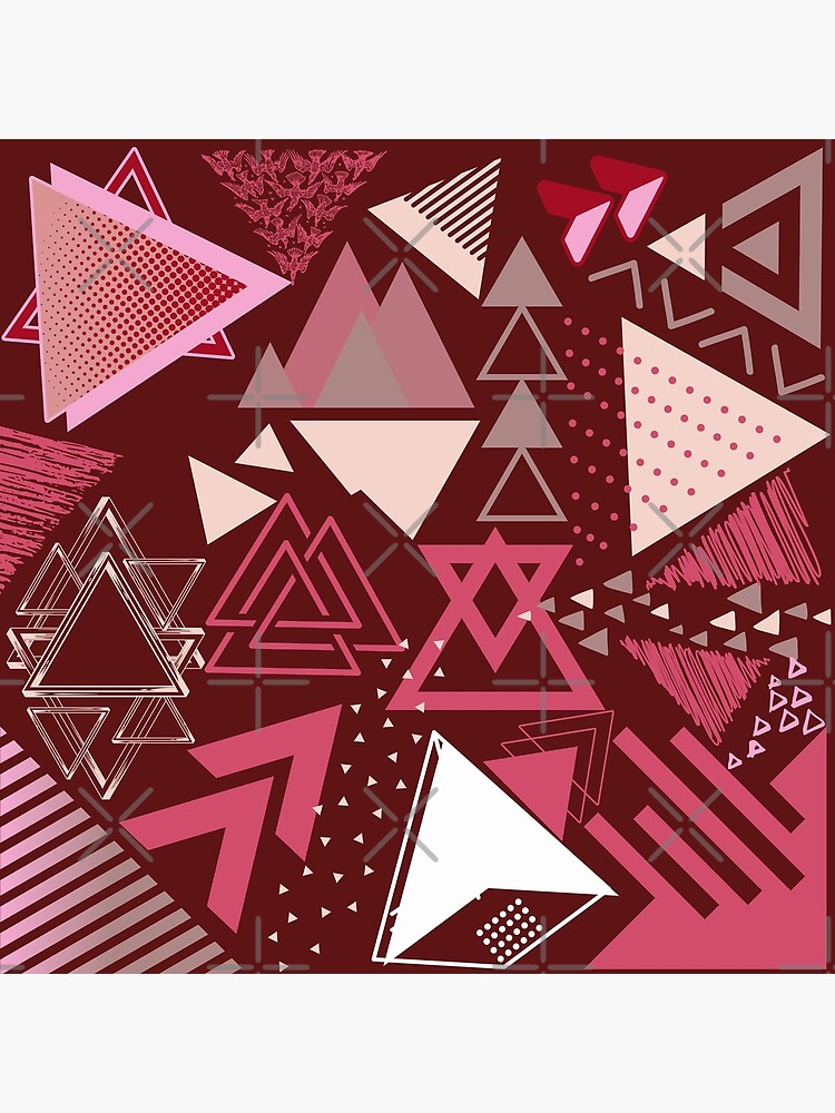"Triangles in Geometry - Rose Wood" Poster for Sale by CriBCa | Redbubble