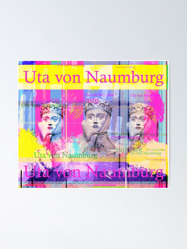 "Uta von Naumburg portrait, famous countess, aesthetic collage" Poster ...