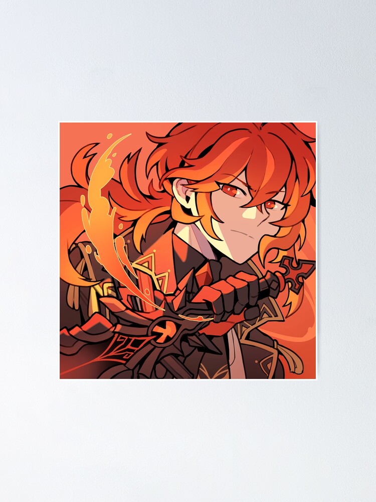 "Diluc" Poster for Sale by damare | Redbubble