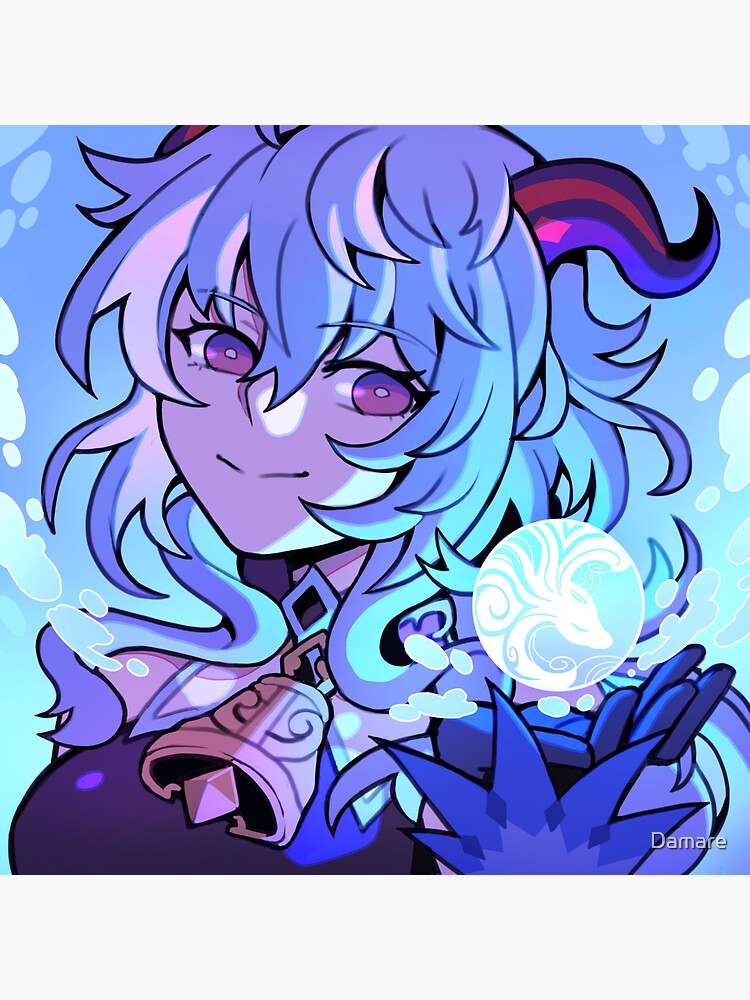 "Ganyu" Sticker for Sale by damare | Redbubble