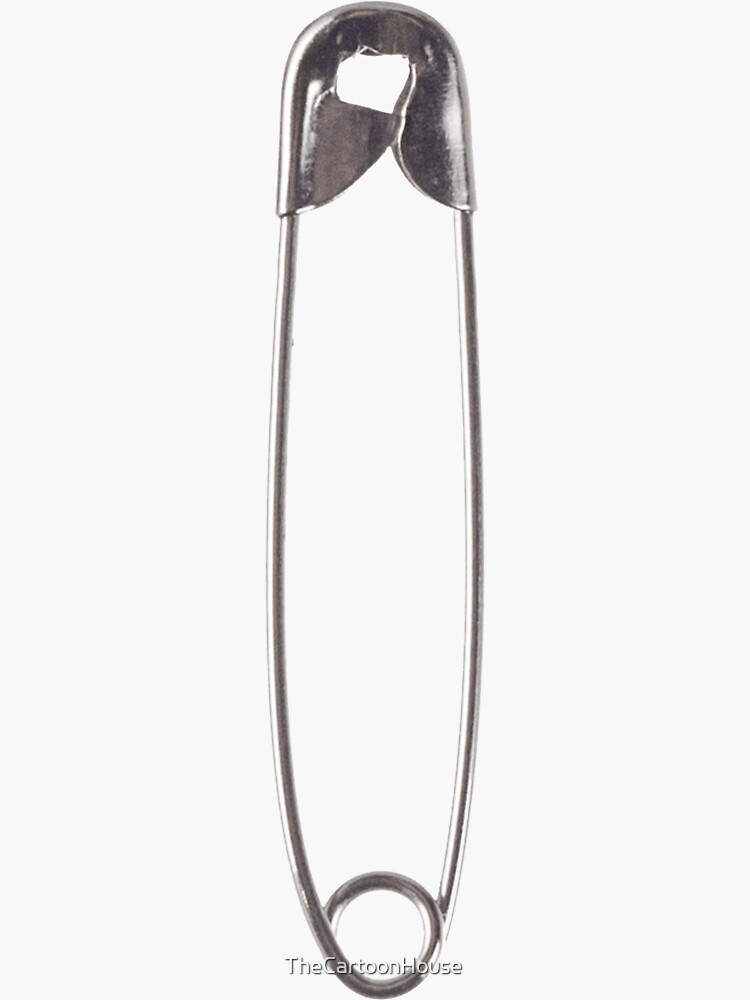 "Safety Pin Design" Sticker by TheCartoonHouse | Redbubble