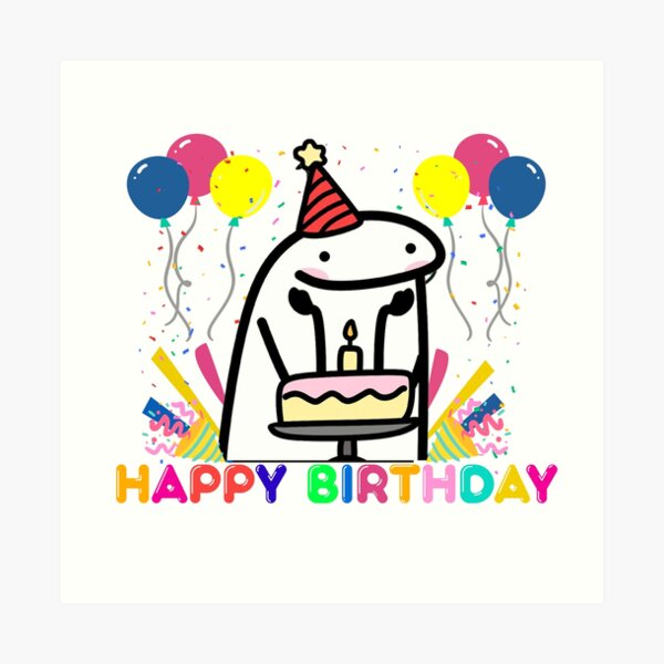"flork - happy birthday flork" Art Print for Sale by UTOPIAXD | Redbubble