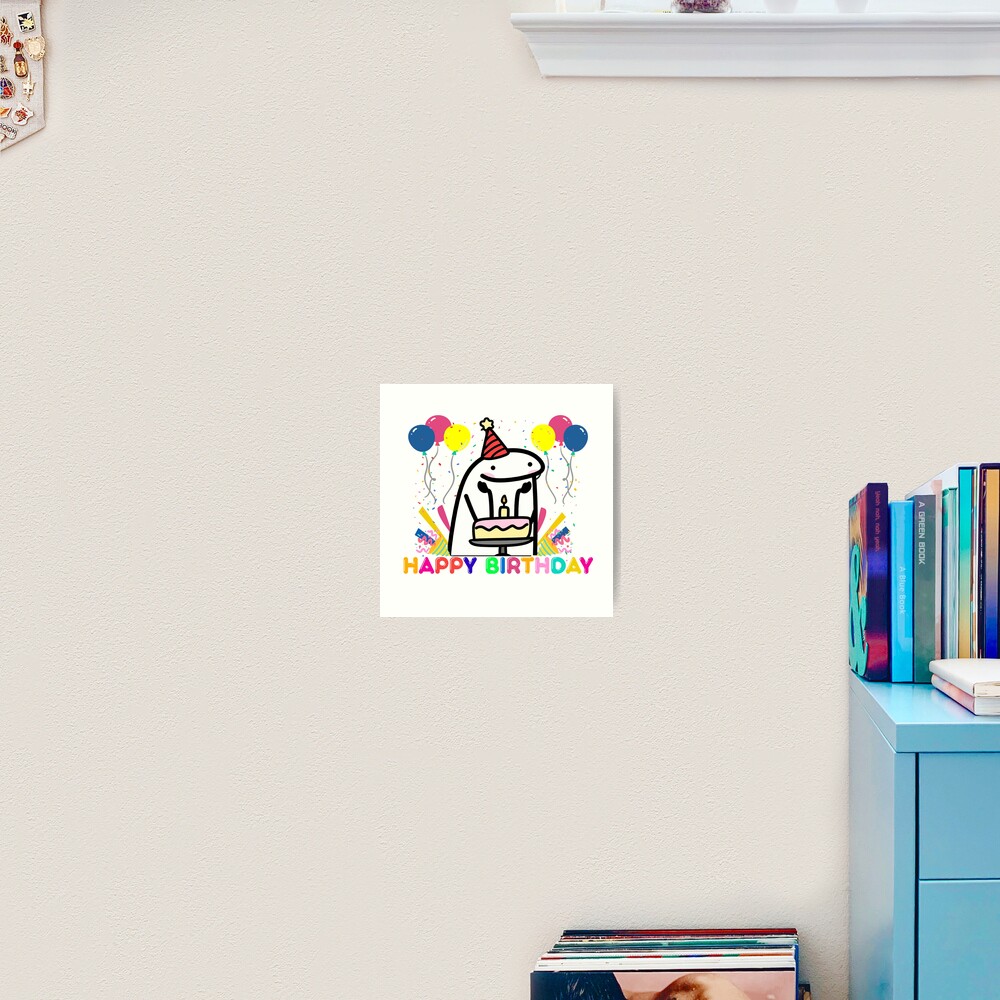 "flork - happy birthday flork" Art Print for Sale by UTOPIAXD | Redbubble