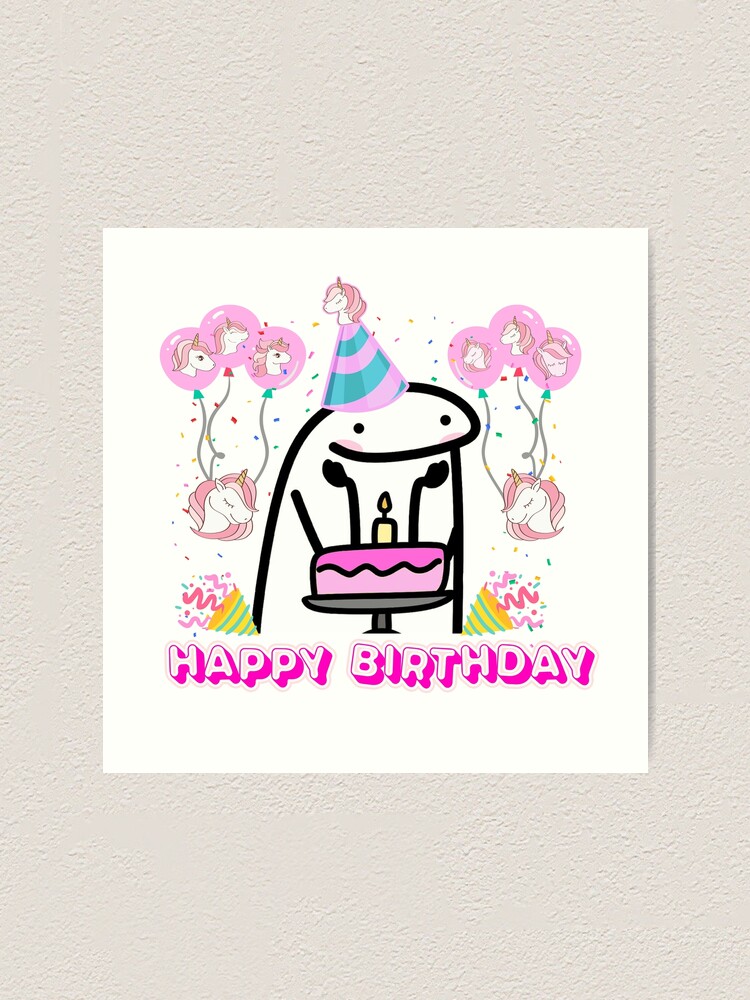 "flork girls happy birthday" Art Print for Sale by UTOPIAXD | Redbubble