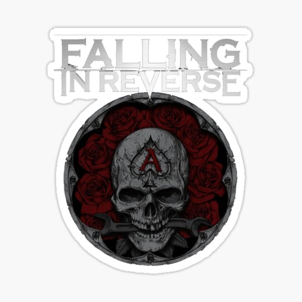 "design 'falling's band reverse" Sticker by bradraymond | Redbubble