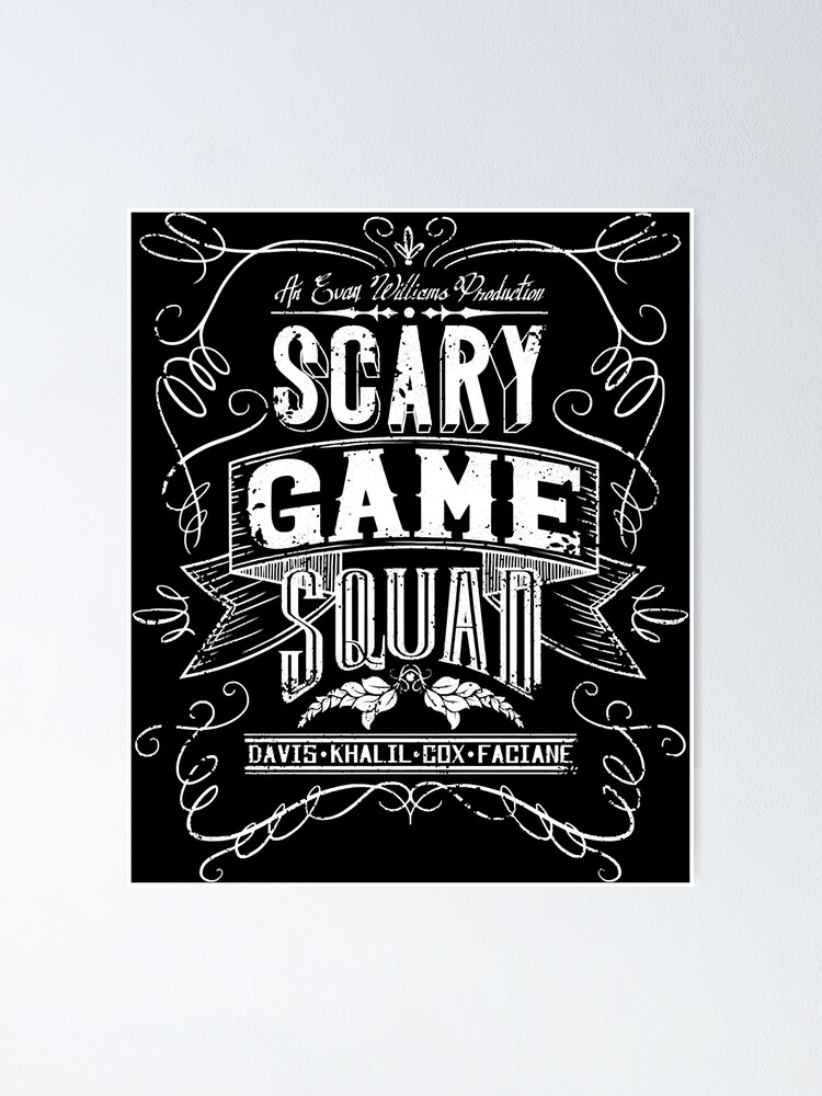 "Scary Game Squad Logo (offiziell) – Weißer Klassiker" Poster von ...