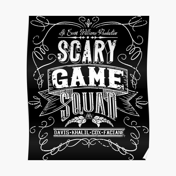 "Scary Game Squad Logo (offiziell) – Weißer Klassiker" Poster von ...