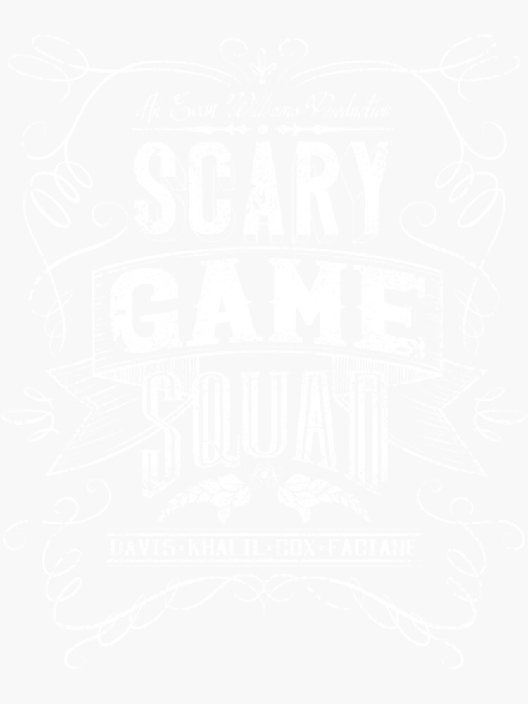 "Scary Game Squad Logo (Official) - White Classic" Sticker for Sale by ...