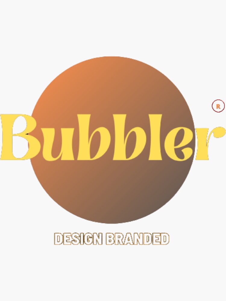 "Bubbler DESIGN BRANDED" Sticker for Sale by coconutpower | Redbubble