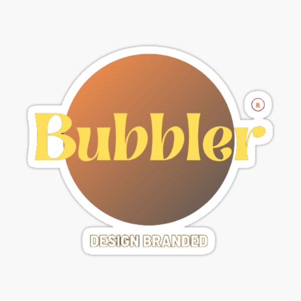 "Bubbler DESIGN BRANDED" Sticker for Sale by coconutpower | Redbubble