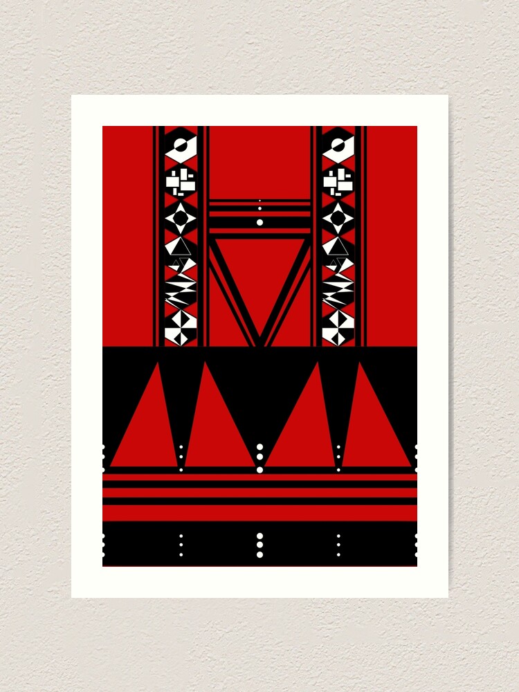 "African Xhosa Wedding Attire | Traditional Umbhaco Red" Art Print for ...