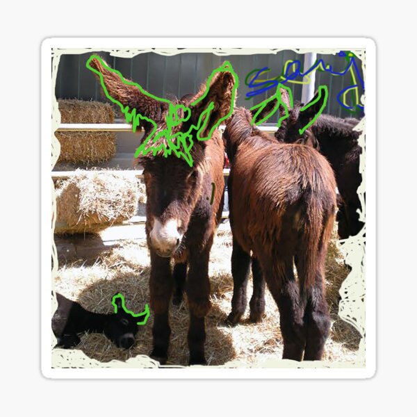 "My friend Donkey" Sticker by sanjunique | Redbubble