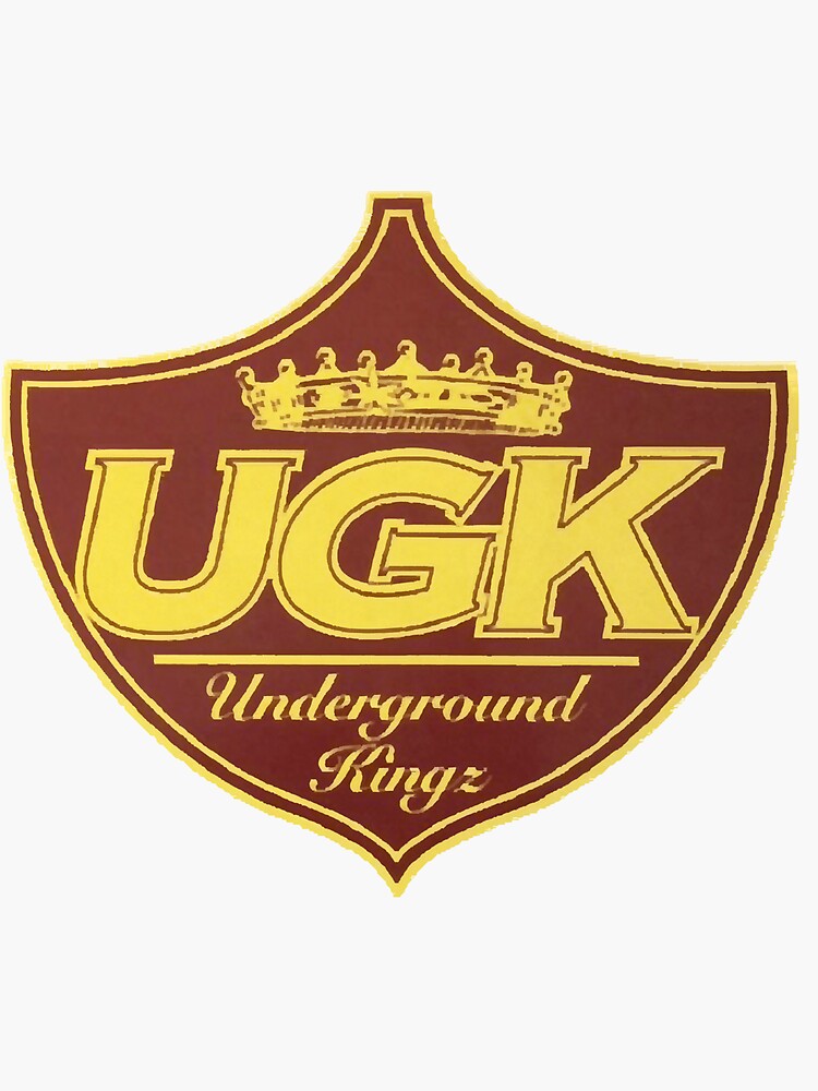 "ugk, underground kingz logo, pimp c" Sticker by WilliamBriscoe | Redbubble