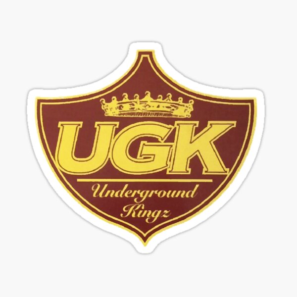 "ugk, underground kingz logo, pimp c" Sticker by WilliamBriscoe | Redbubble