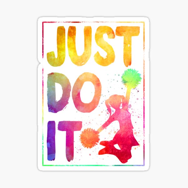 "just do it watercolor Cheerleading" Sticker for Sale by JoycePruit ...