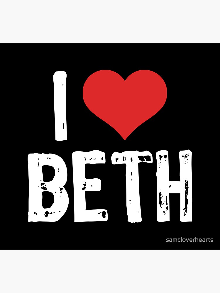 "I Love Beth" Sticker by samcloverhearts | Redbubble